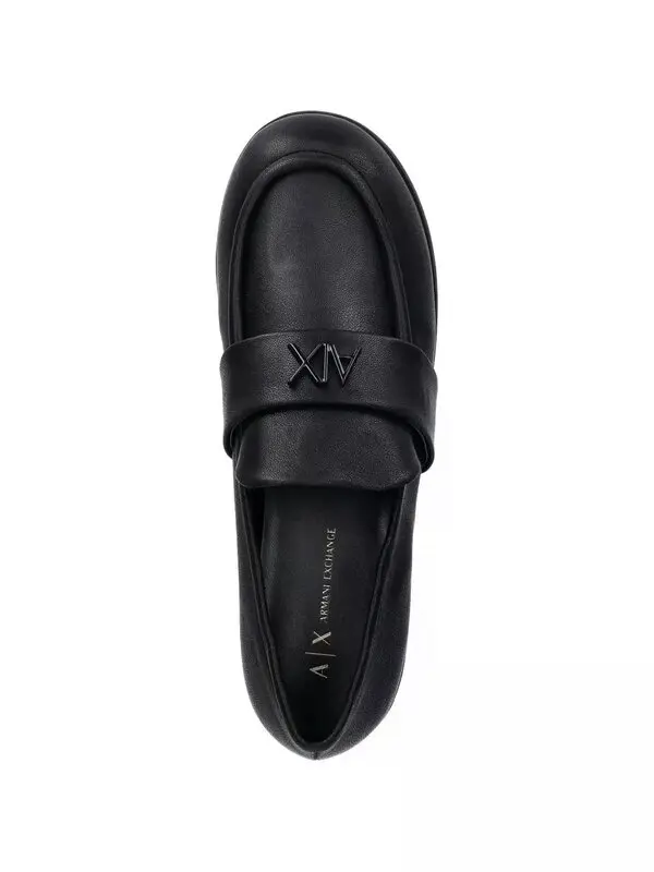 Armani Exchange Logo Strap Loafers