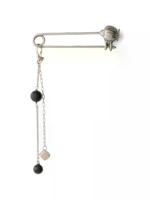 LEMAIRE Thistle Bead Safety-pin Brooch - Silver