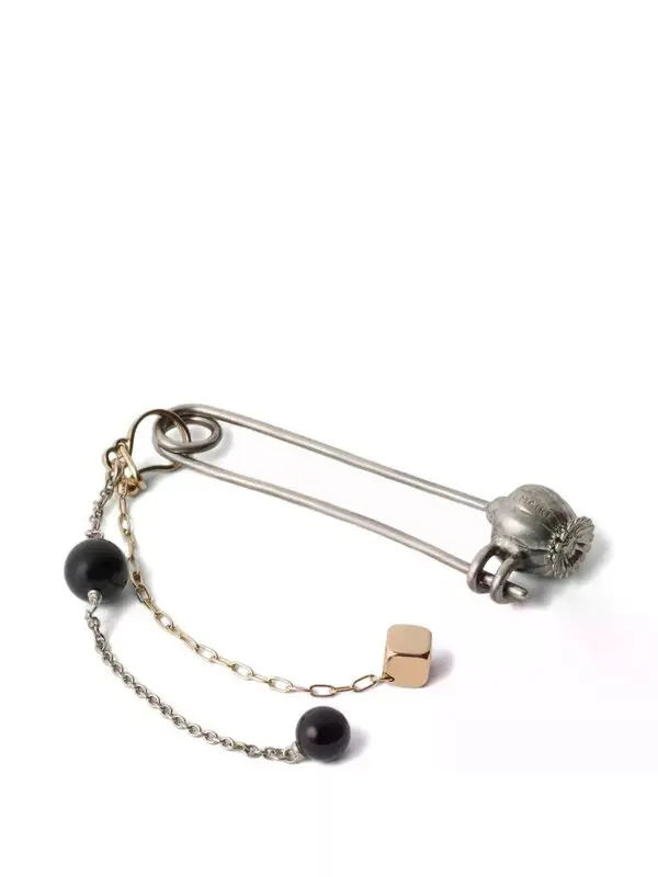 LEMAIRE Thistle Pin Bag Charm With Onyx Bead