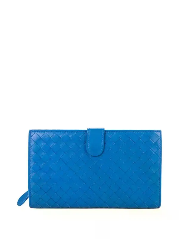 Bottega Veneta Intrecciato Wallet - Blue