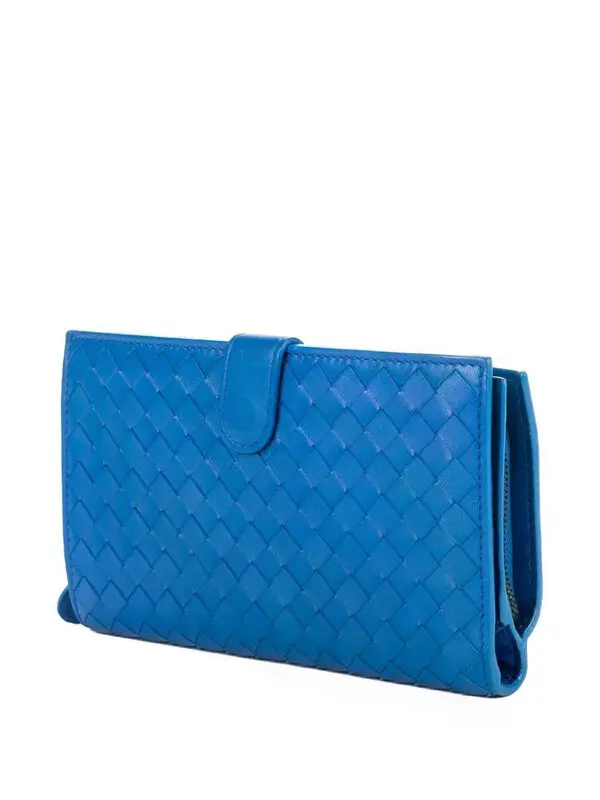 Bottega Veneta Intrecciato Wallet - Blue