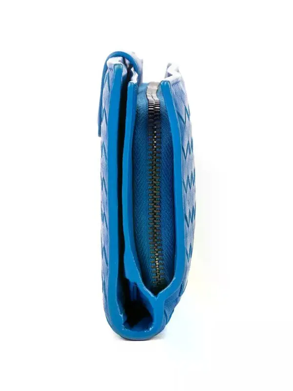 Bottega Veneta Intrecciato Wallet - Blue