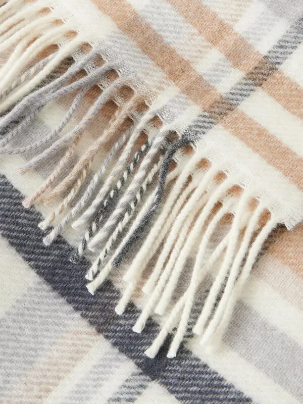 Acne Studios 1996 Fringed Checked Wool Scarf