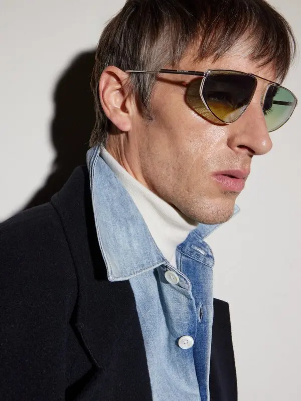 Bottega Veneta Light Ribbon Aviator-style Sunglasses