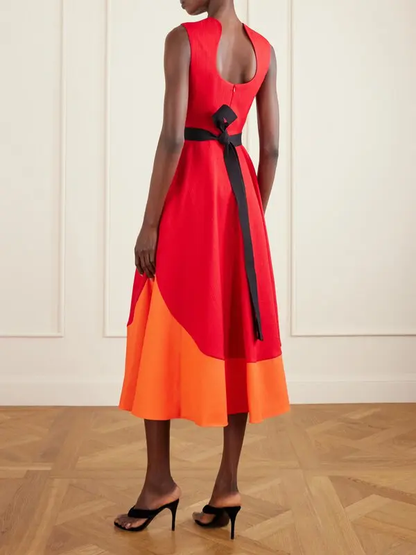 ROKSANDA Mire Belted Woven Midi Dress