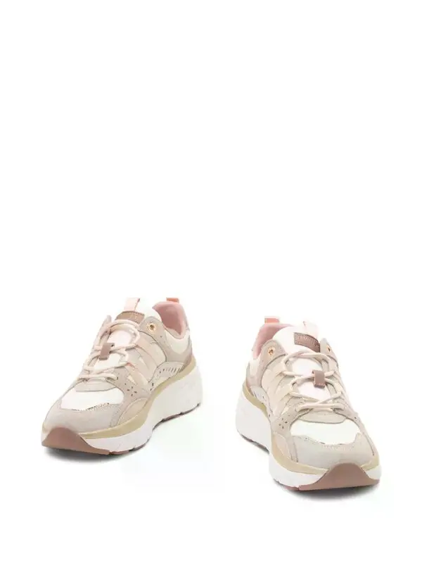 TWINSET Leather Sneakers With Gold-tone Detailing