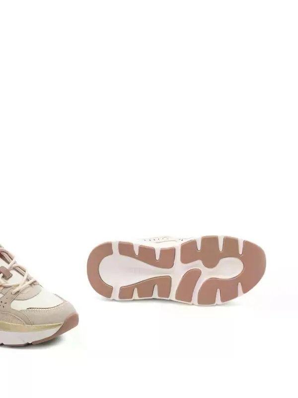 TWINSET Leather Sneakers With Gold-tone Detailing