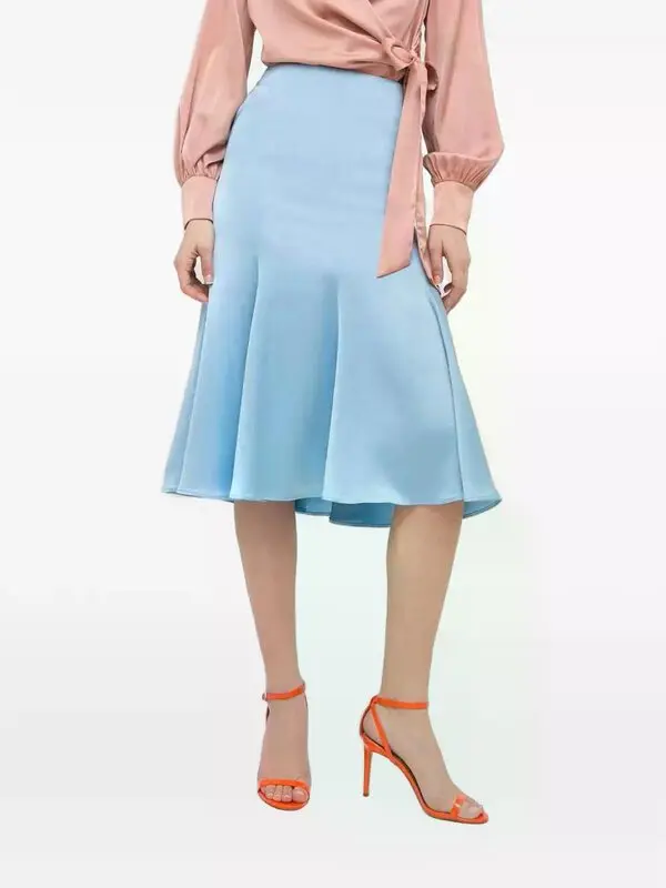 TRUSSARDI Flared Midi Skirt - Blue
