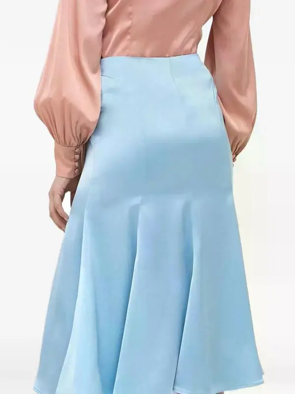 TRUSSARDI Flared Midi Skirt - Blue