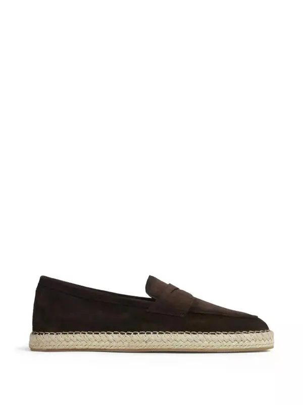 Santoni Leather Loafers - Brown