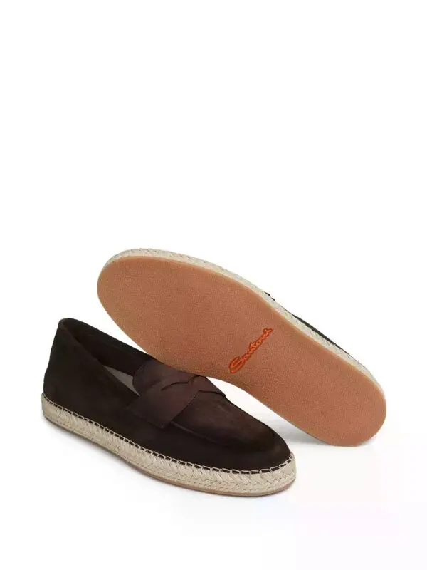 Santoni Leather Loafers - Brown