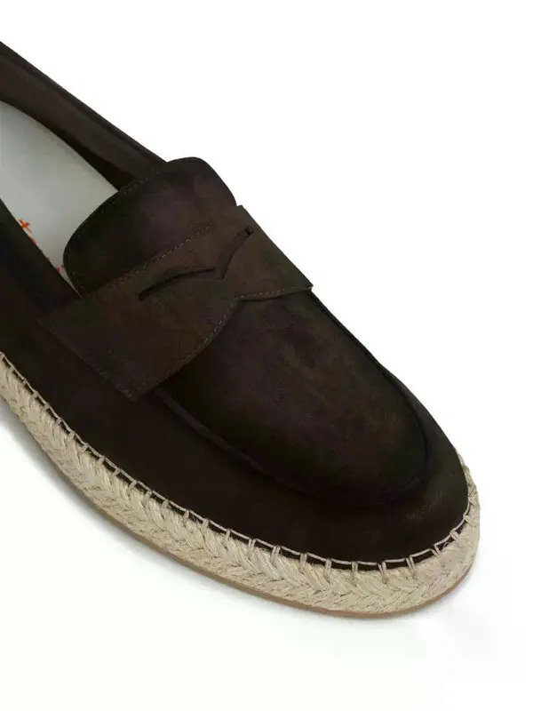 Santoni Leather Loafers - Brown