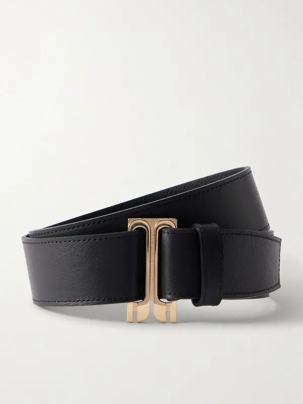 Victoria Beckham Leather 'dorian Tuxedo' Belt - Black