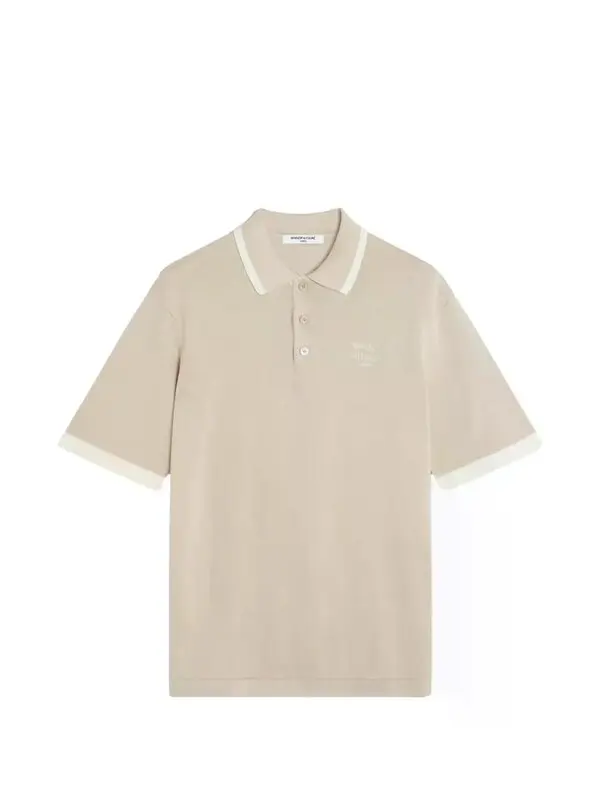 Maison Kitsuné Button-up Contrast-trim Polo Shirt
