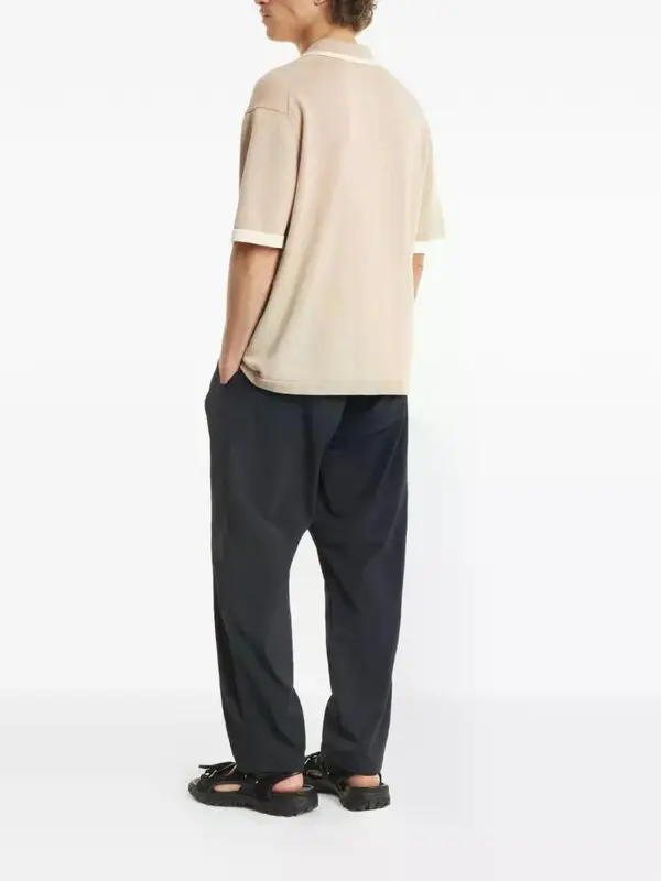 Maison Kitsuné Button-up Contrast-trim Polo Shirt