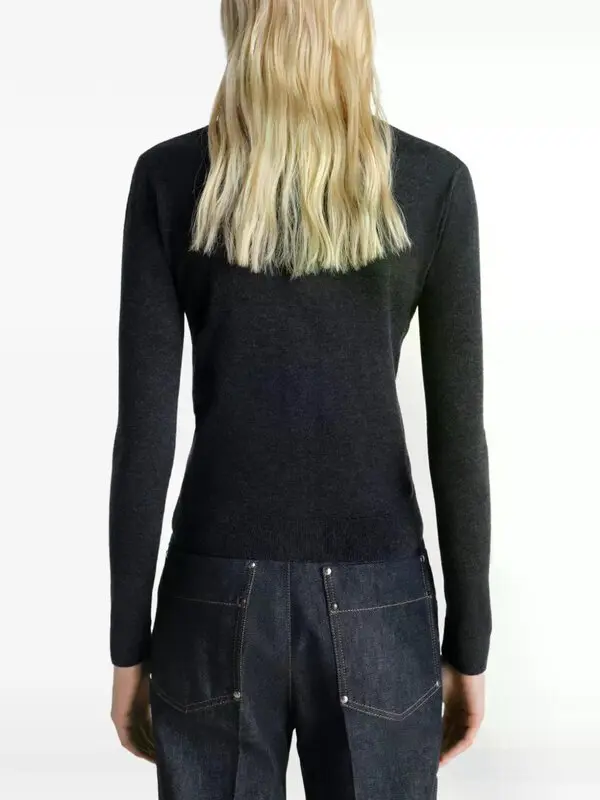 LEMAIRE Lemiaire Wool V-neck Cardigan - Grey