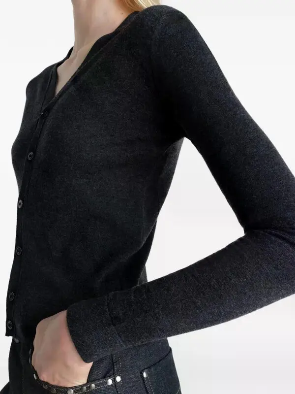 LEMAIRE Lemiaire Wool V-neck Cardigan - Grey