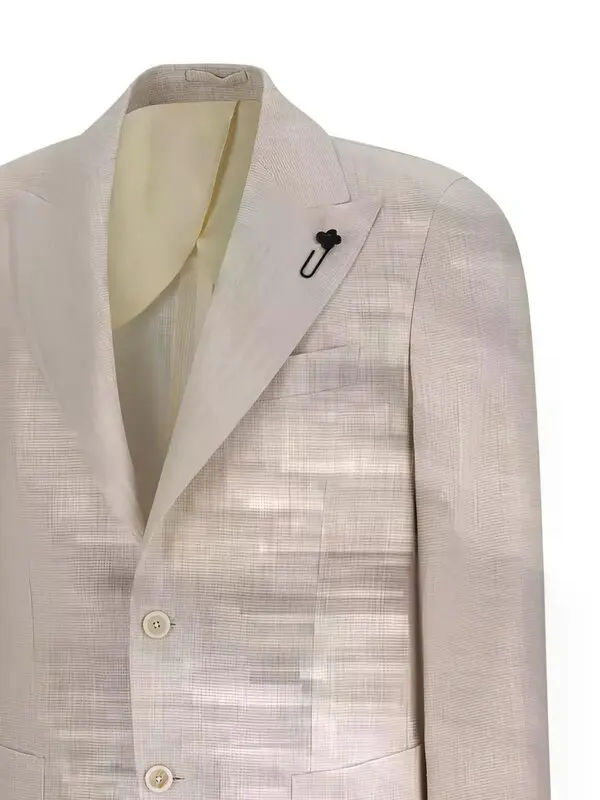 LARDINI Notched-lapel Jacket - Neutrals