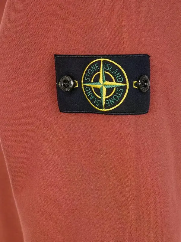 Stone Island Long-sleeve Logo-patch Sweatshirt - Red