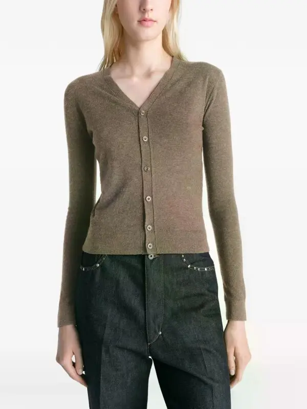 LEMAIRE Lemmaire Buttoned V-neck Cardigan - Brown