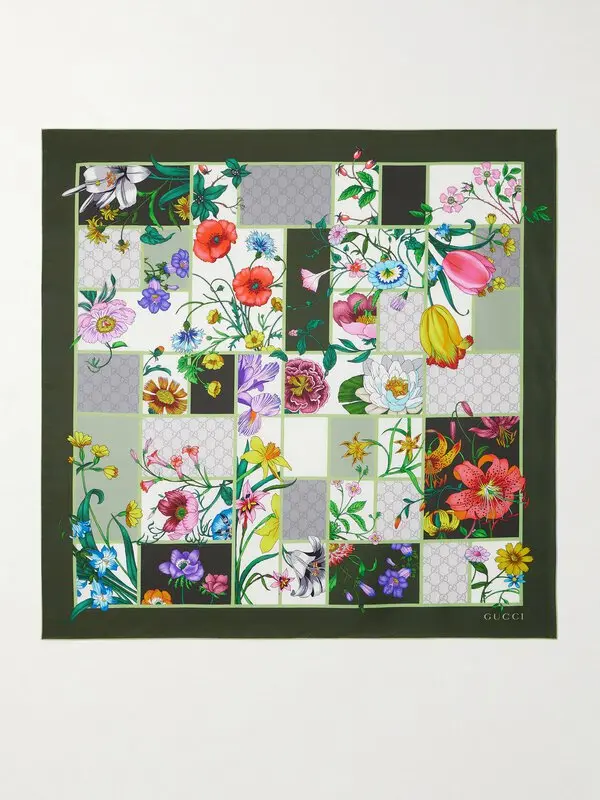 Gucci Printed Silk-twill Scarf - Multi
