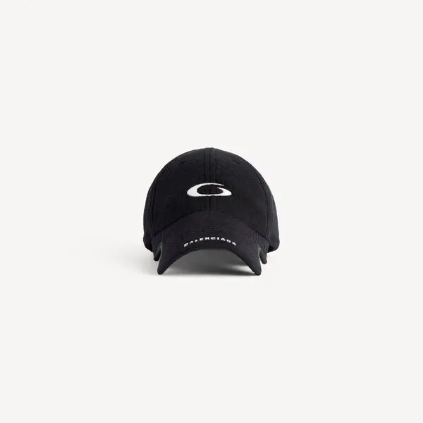 Balenciaga Fleece Baseball Cap - Black