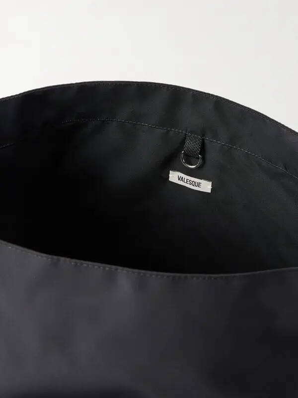 VALESQUE Leather-trimmed Shell Bucket Tote