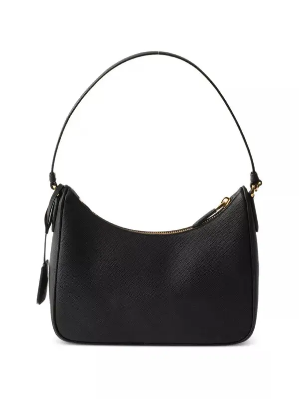 Prada Re-edition Leather Shoulder Bag - Black