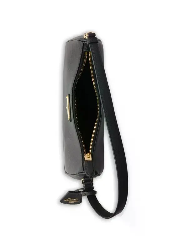 Prada Re-edition Leather Shoulder Bag - Black