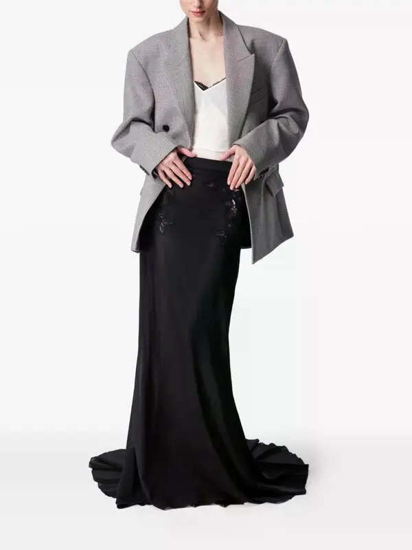 ARTICLE TEN Houndstooth Double-breasted Blazer
