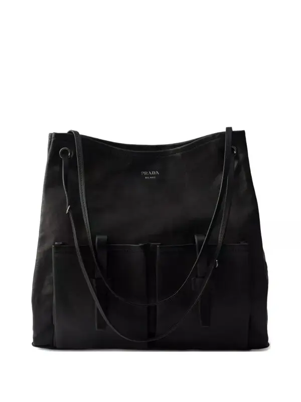 Prada Route Leather Tote Bag