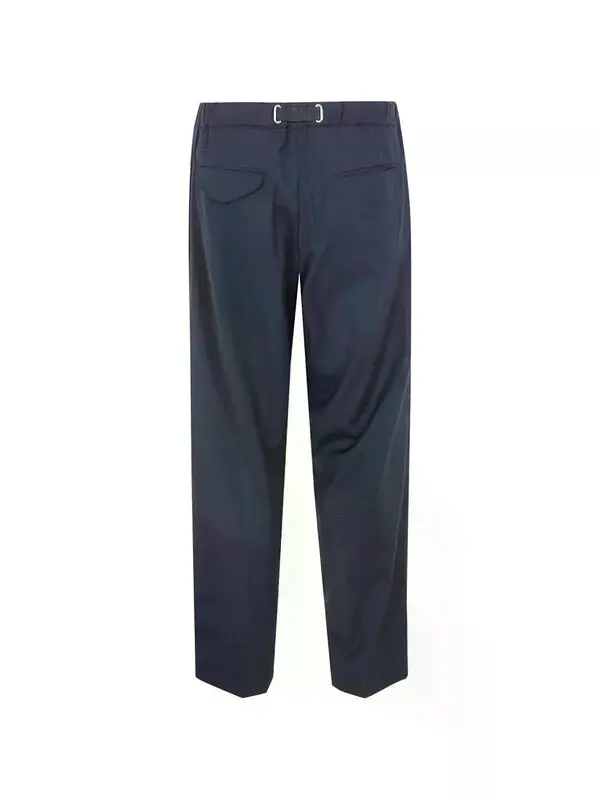WHITE SAND Pleated Trousers With Pocket