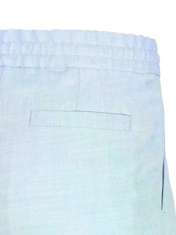 Brunello Cucinelli Drawstring Pleated Shorts - Blue