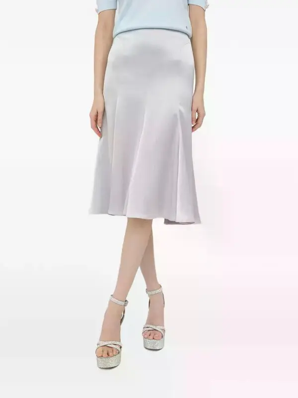 TRUSSARDI Flared Midi Skirt - Grey