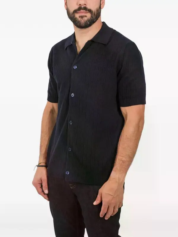 Nn07 Nolan Buttoned Short-sleeve Shirt - Blue