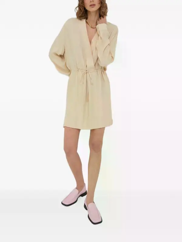 HERSKIND V-neck Mini Dress With Drawstring