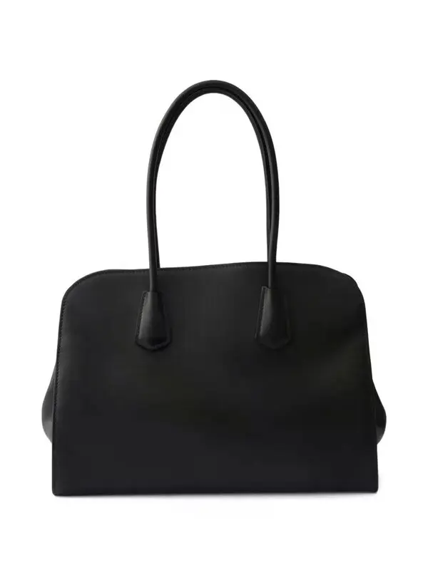 Prada Large Leather Tote Bag - Black