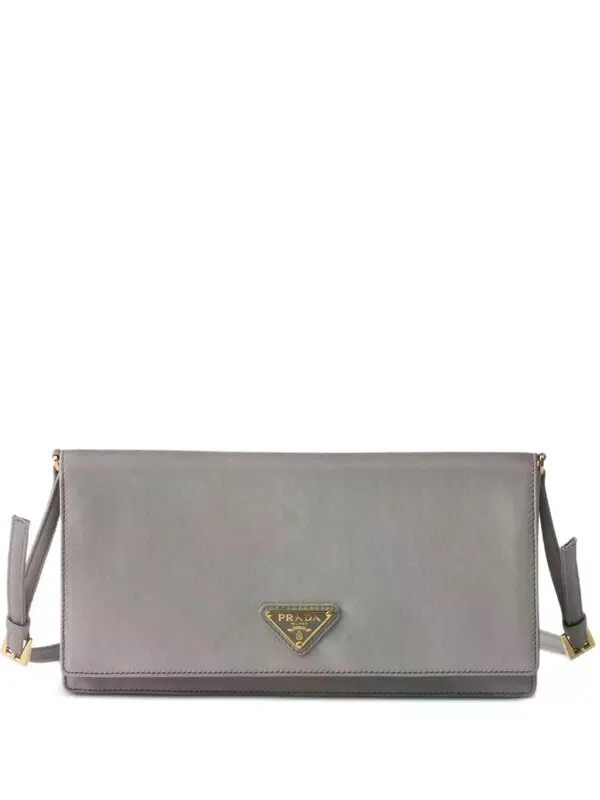 Prada Mini Satin Shoulder Bag - Grey