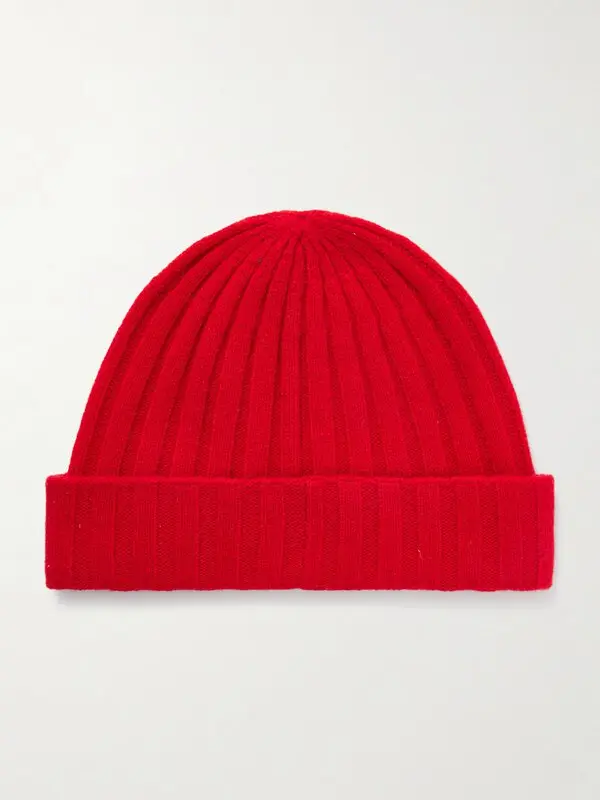 TOTEME Ribbed Cashmere Beanie - Red