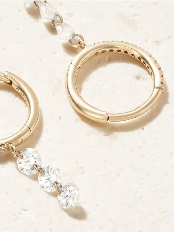 PERSEE 18-karat And Diamond Hoop Earrings