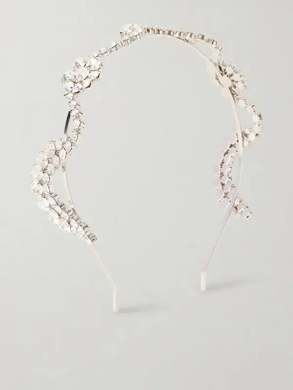Simone Rocha Crystal-embellished Headband - Silver