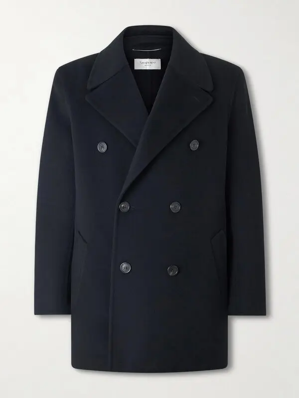 Saint Laurent Double-breasted Wool Pea Coat