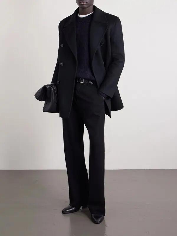 Saint Laurent Double-breasted Wool Pea Coat