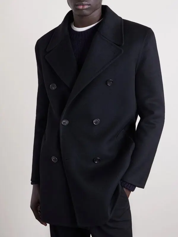 Saint Laurent Double-breasted Wool Pea Coat