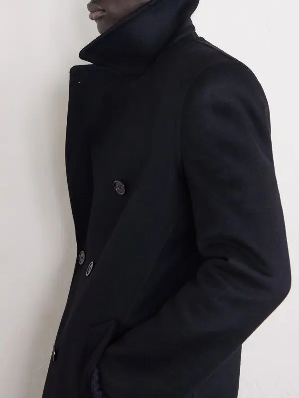 Saint Laurent Double-breasted Wool Pea Coat