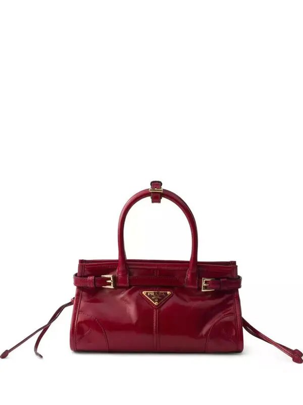 Prada Bonnie Leather Mini Handbag - Red