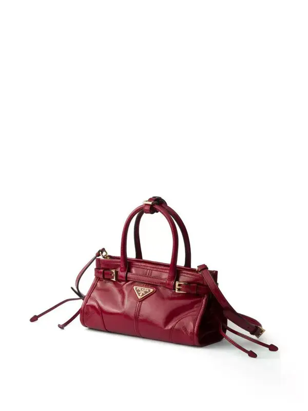 Prada Bonnie Leather Mini Handbag - Red