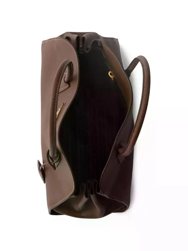 Prada Medium Leather Tote - Brown
