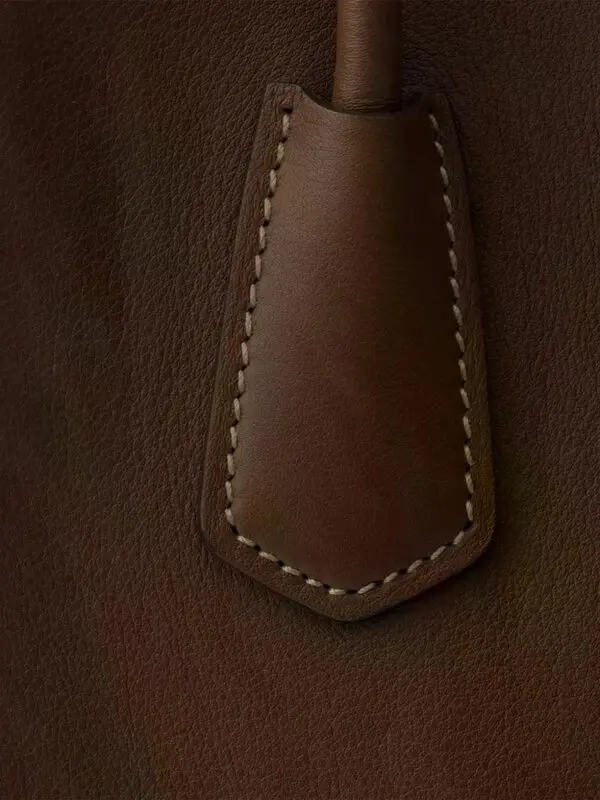 Prada Medium Leather Tote - Brown