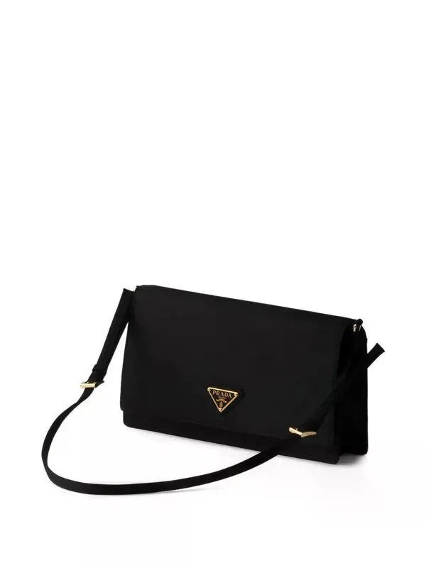 Prada Mini Satin Shoulder Bag - Black